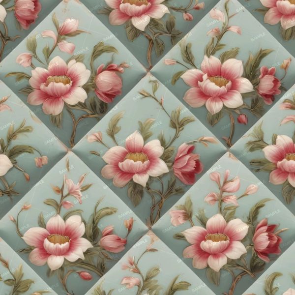 Hand Painted Flower Tiles – Pattern Crew