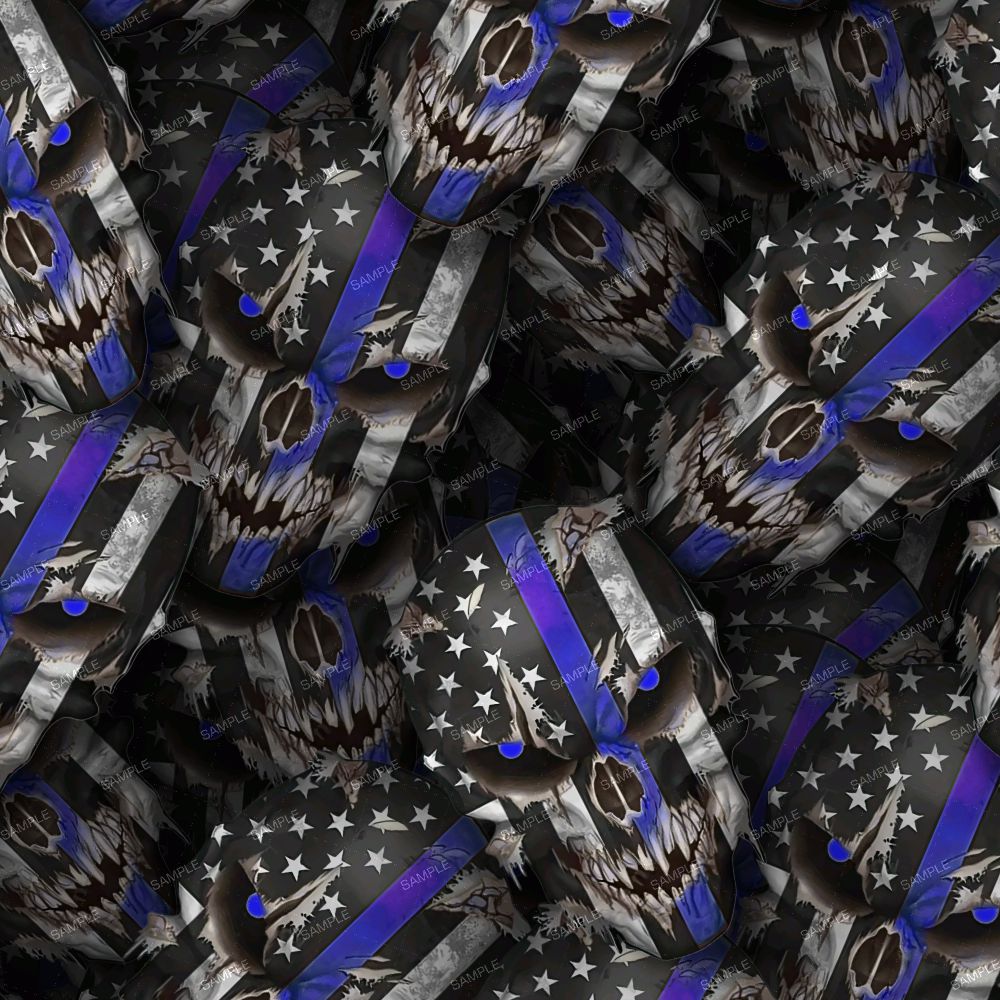 Thin Blue Line Skulls 24 – Pattern Crew