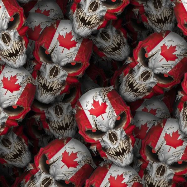 Thin Canadian Flag Skulls 24 – Pattern Crew