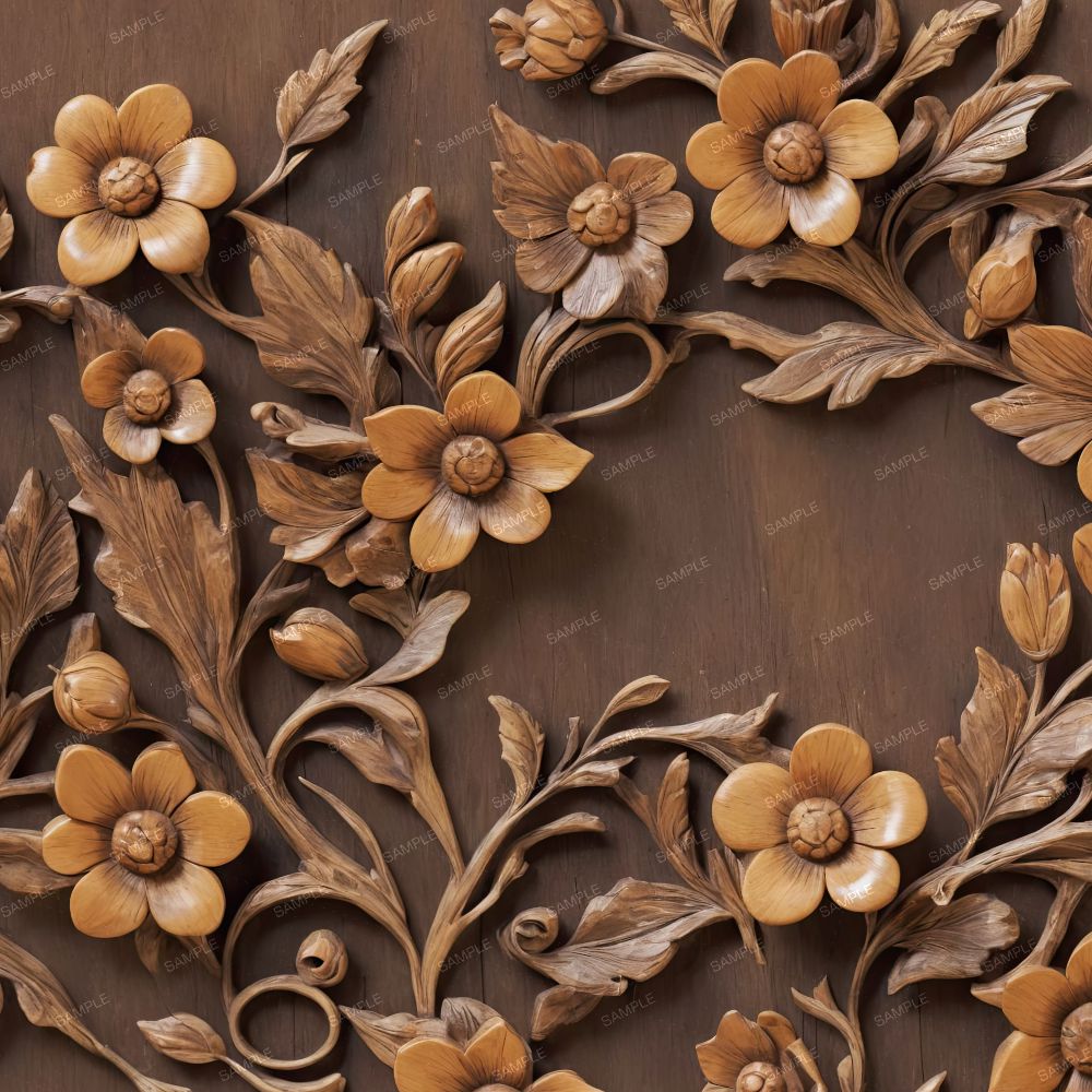 Carved Wooden Flowers – Pattern Crew