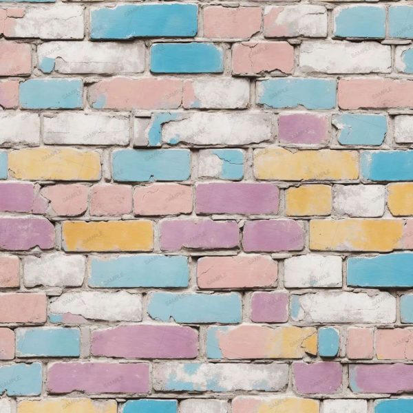 Pastel Painted Brick Wall 42 – Pattern Crew
