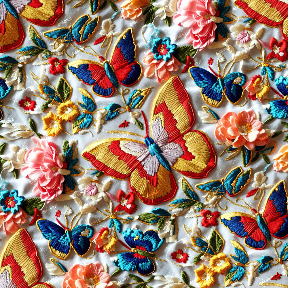 Embroidered Butterflies – Pattern Crew