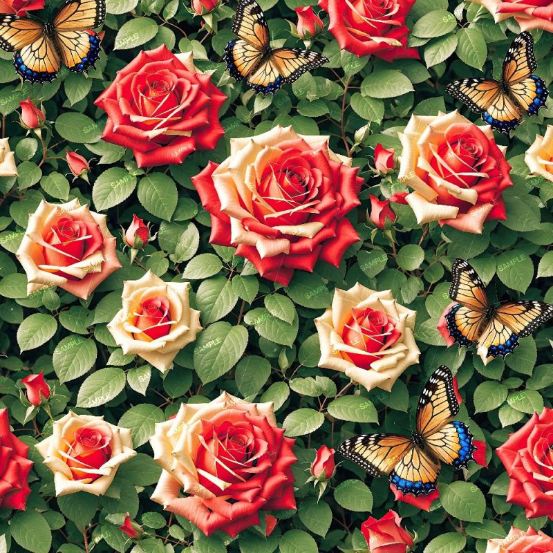 Rose Bush with Butterflies 43 – Pattern Crew
