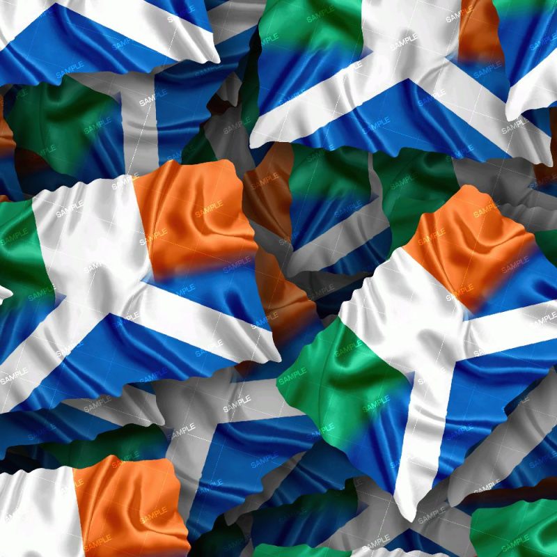 Scotland and Ireland Flags Blended – Pattern Crew
