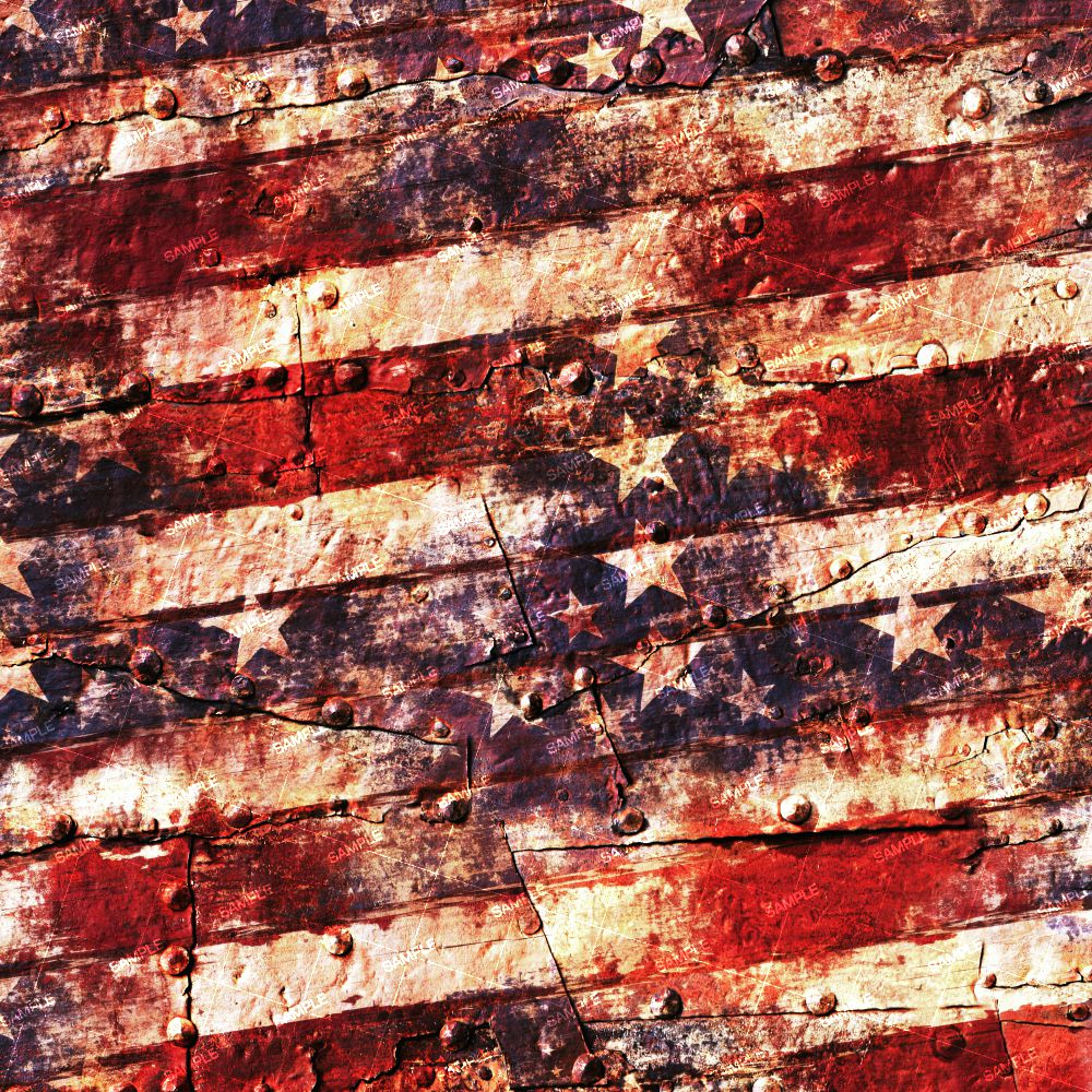 Rusty Riveted US Flag – Pattern Crew