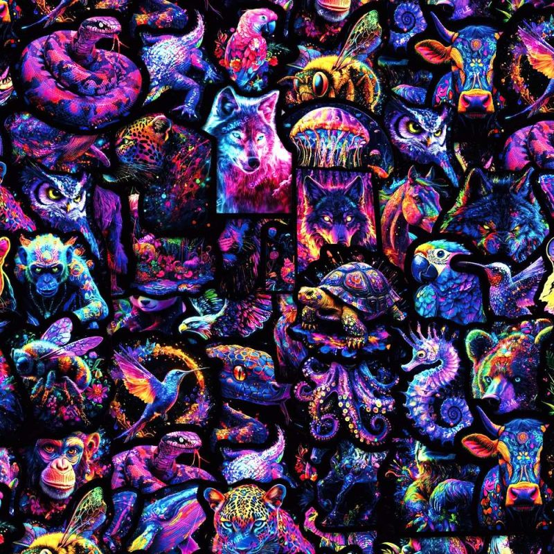 Neon Animal Stickers – Pattern Crew