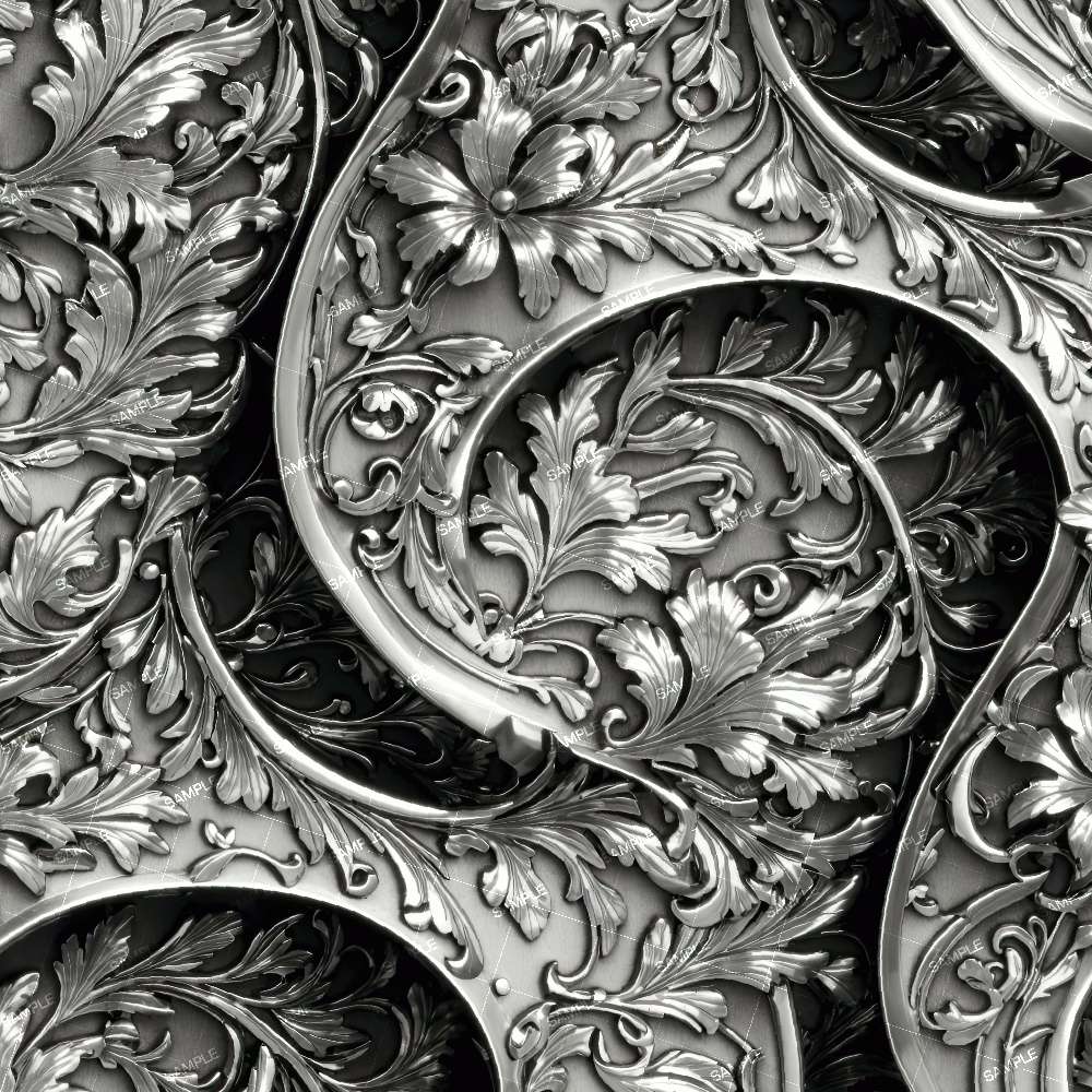 Western Style Acanthus Silver Engraving 45 – Pattern Crew