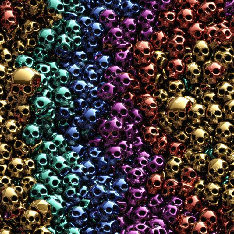 Colored Metallic Skulls – Pattern Crew