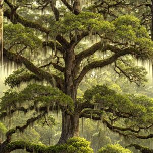 Spreading Oak Tree with Spanish Moss – Pattern Crew