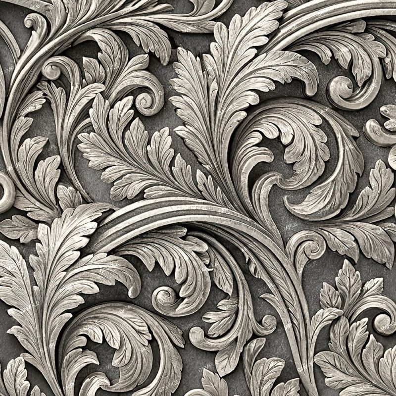 Engraved Pewter Acanthus Scrollwork – Pattern Crew