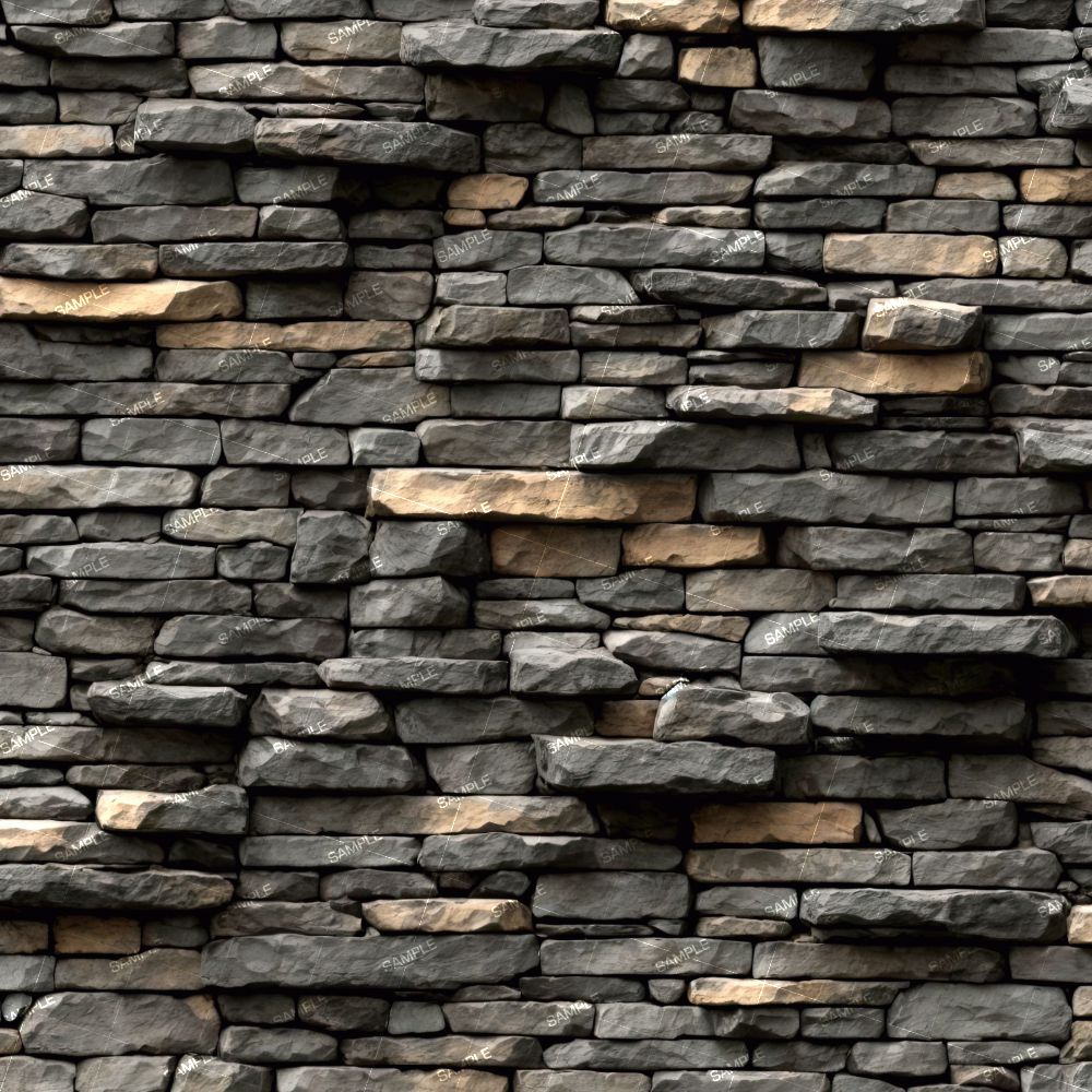 Black Shale Stone Wall – Pattern Crew