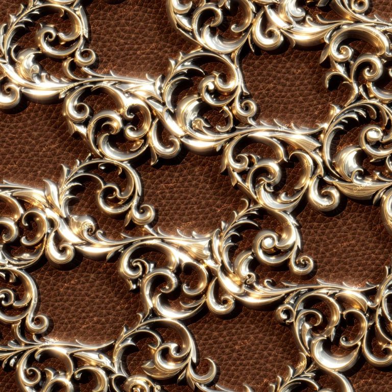 Brass Steampunk Scrollwork Over Leather – Pattern Crew