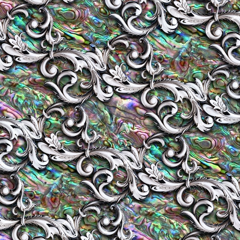 Silver Scrollwork over Mother Of Pearl – Pattern Crew