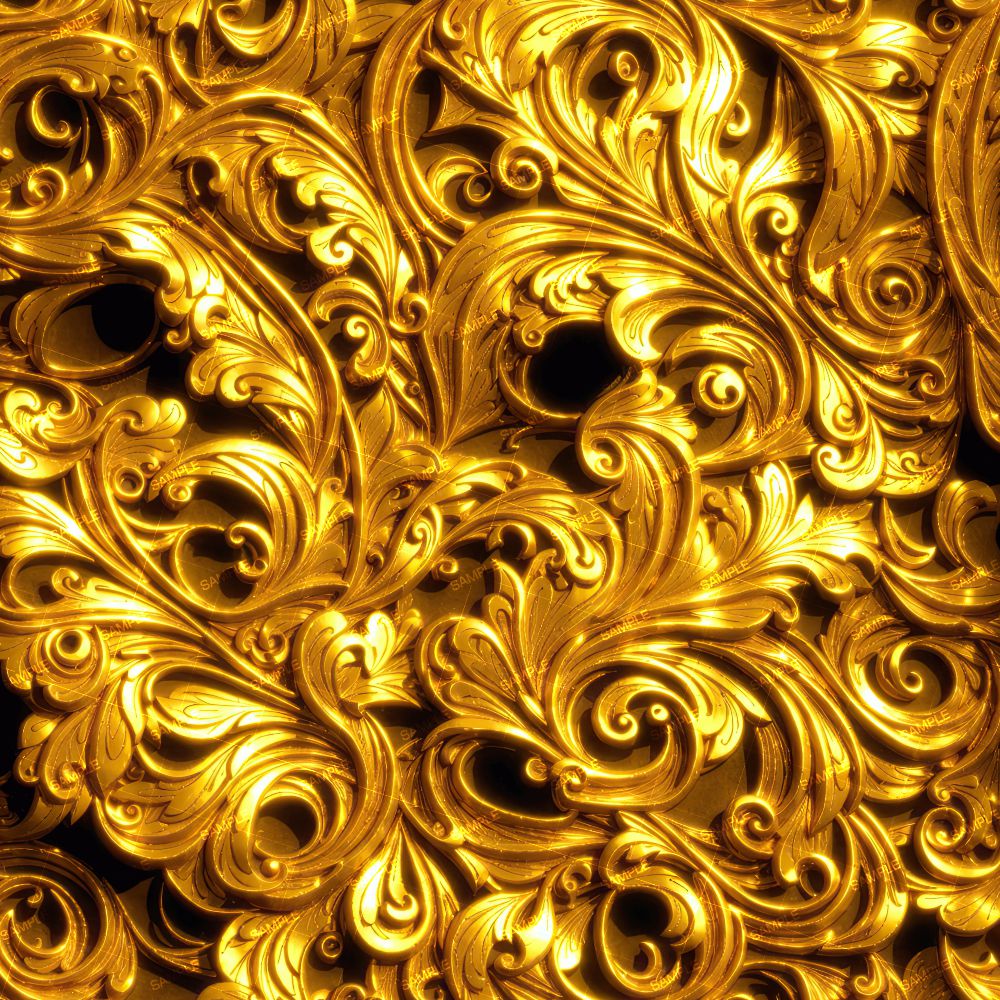 3D Gold Scrollwork 42 – Pattern Crew