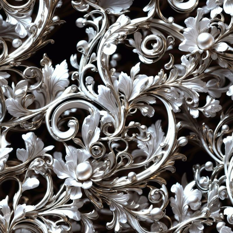 Porcelin and Silver Scrollwork – Pattern Crew