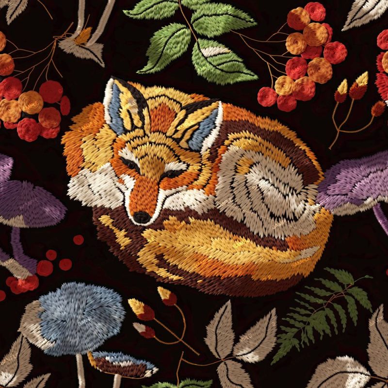 Embroidered Fox – Pattern Crew